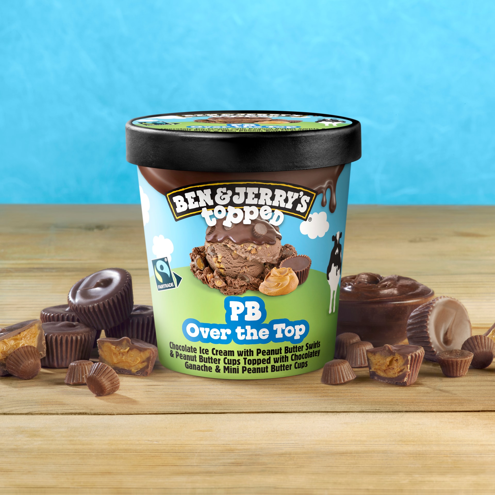 Chocolate Caramel Cookie Dough Topped Ben And Jerrys